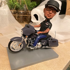 Custom Bobblehead on Motorcycle, Custom Racing Motorcycle Bobblehead ...
