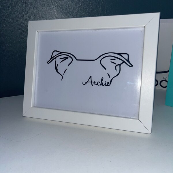 Dog Ears Print | Poster | Home Décor | Gift | Minimalist | Personalised ...