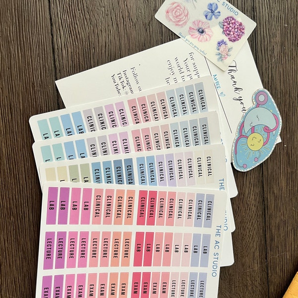 Nursing School Class Binder Labels Stickers, Nursing Student Stickers ...