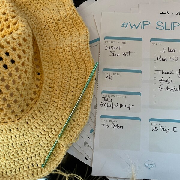 PRINTABLE Fall WIP Slip Template 1 ~ Downloadable PDF ~ Work in ...