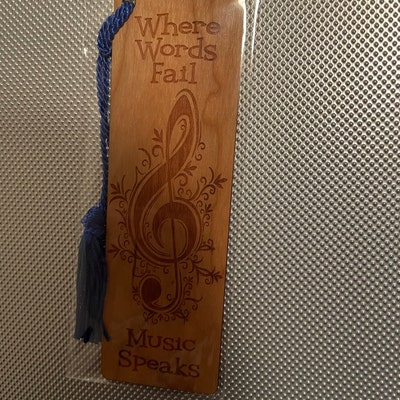 Music Bookmark, Treble Clef Bookmark, Personalized Music Style Bookmark ...