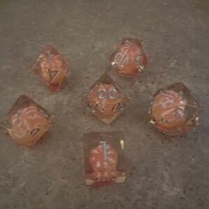 Jungle Fire Dice Set Sharp Edge Resin Dice for D&D / - Etsy