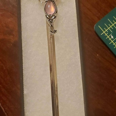 Purple Triple Moon Hair Dagger, Witch Sword Hair Stick, Hecate Hair ...