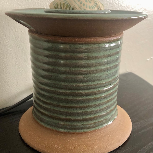 Green Sewing Station Caddy – Ceramic Spool Organizer With Pincushion ...