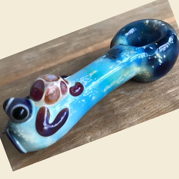 Sunset and Stars Turtle Critter || Hand Blown Glass Pipe || Colorful ...