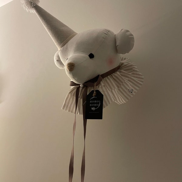 Duck Head Nursery Decor, Wall Mount Cotton Duck, Stuffed Animal, Circus ...