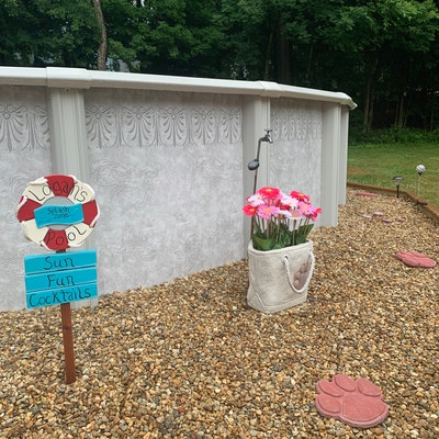 Splash Zone Pool Yard Sign - Etsy