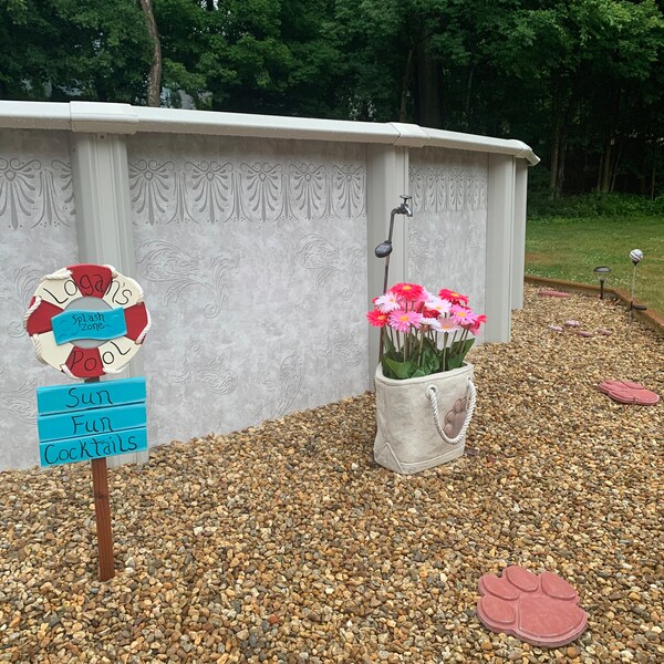 Splash Zone Pool Yard Sign - Etsy