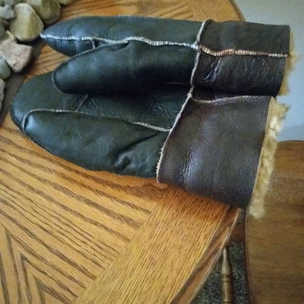 Sheepskin Shearling Mittens - Etsy