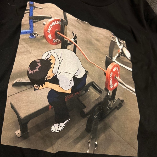 Evangelion Gym Shirt, Workout Anime Tee, Bodybuilding Shirt, Shinji ...