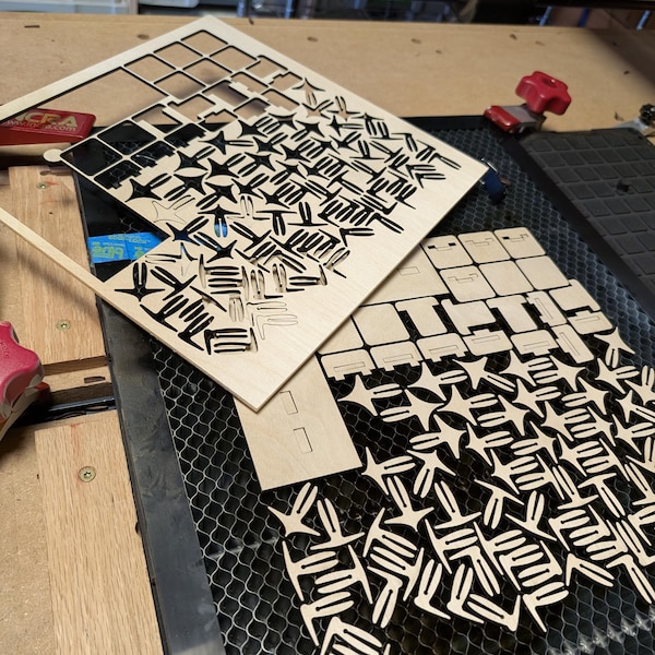 Laser Honeycomb Bed Pin + Size Test Tool, Laser Anti-flashback Hold ...