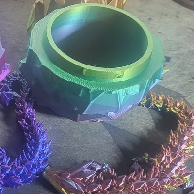 3D Printed Phoenix Fire Pyro Dragon, Articulated Dragon Figurine ...