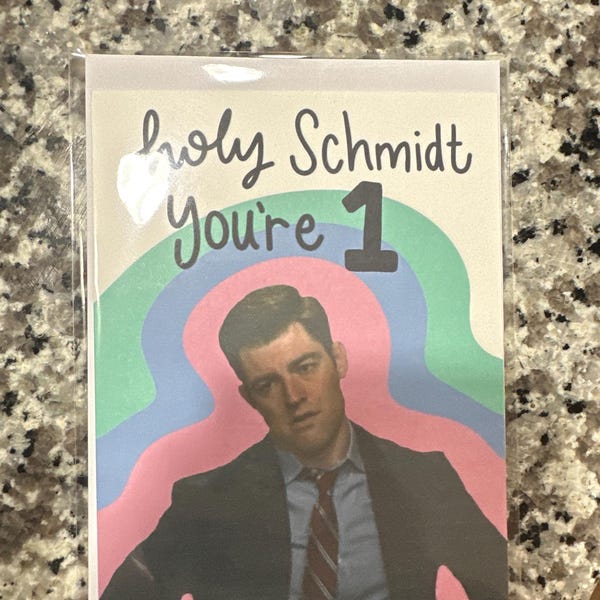 New Girl Birthday Card: Holy Schmidt, 29th Birthday - Etsy