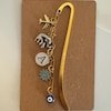 Custom Charm Bookmark: Gold Bookmark Book Lover Gift Gold Hook Bookmark ...