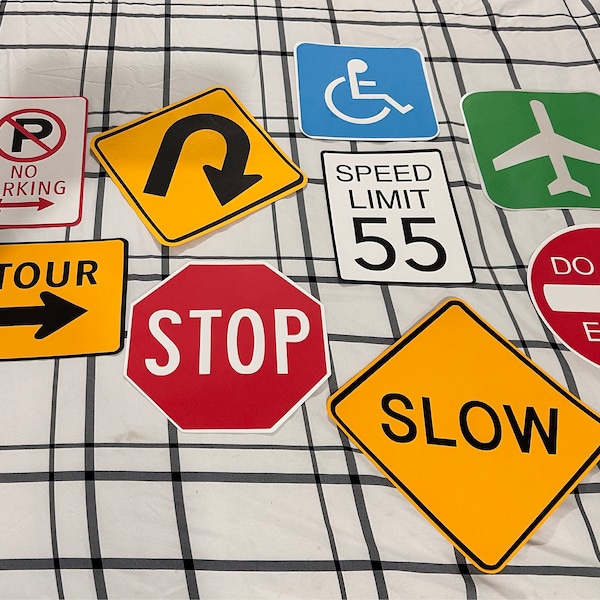 Traffic Signs Clipart, Road Signs, Pretend Play, PNG Files, Digital ...