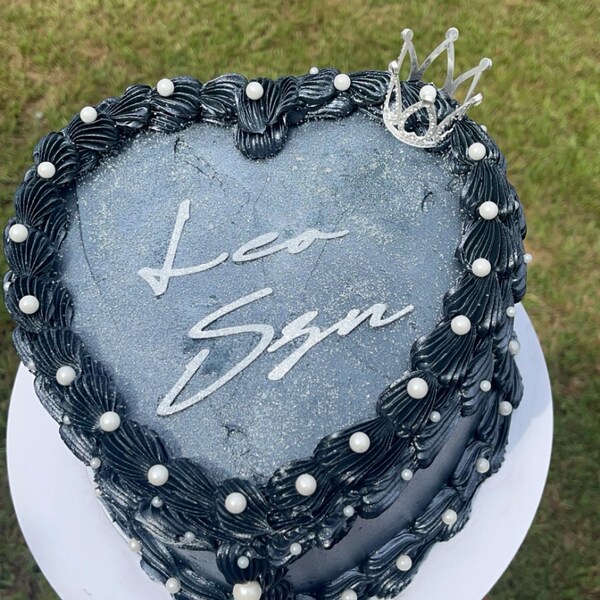 Custom Flat Lay Cake Topper Heart Cake Topper Birthday Cake Charm ...