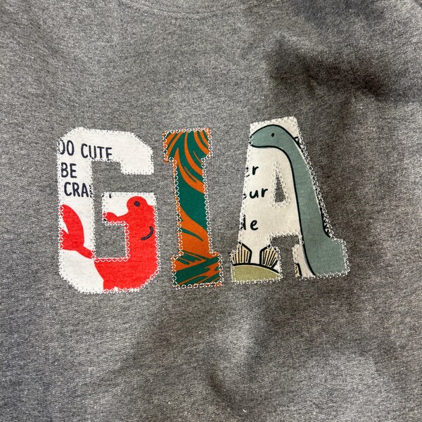 Colorful Varsity Letter Arch TEACH Embroidered Sweatshirt Simple ...