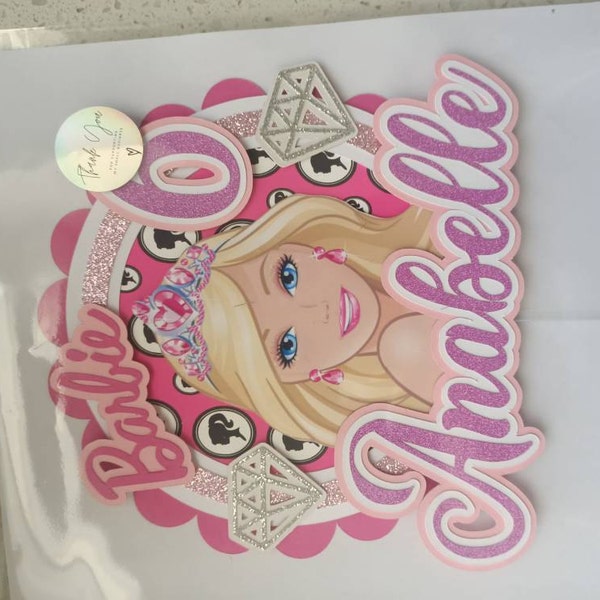 Barbie Cake Topper/kids Birthday/girls Theme/cake Decoration ...