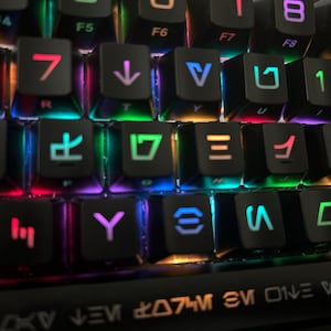 English & Japanese Dual Languages Backlit Keycaps Set for Mechanical ...