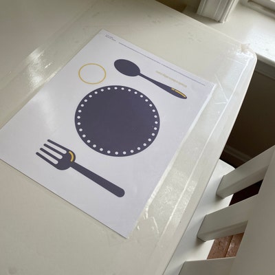 Place Setting Montessori Practical Life, Montessori Placemat for Kids ...