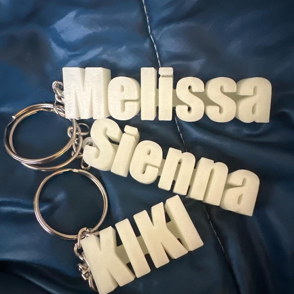Personalized Name Keychain / Gift for Mom / Keyring / Minimalist / Bag ...