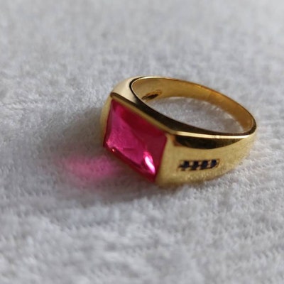 6.20 Carat Natural Ruby Ring/handmade Birthstone Ring for Men Women/925 ...