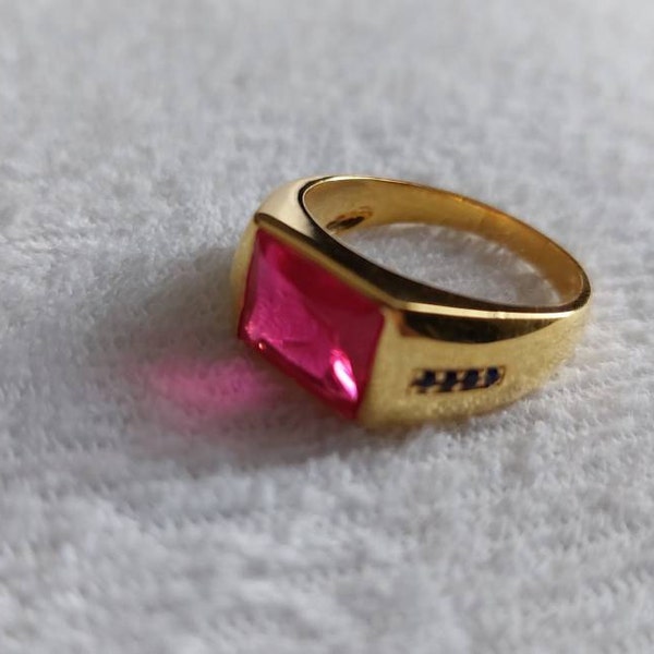 6.20 Carat Natural Ruby Ring/handmade Birthstone Ring for Men Women/925 ...