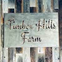 Custom Rusted Metal Sign Personalized Metal Wall Signs Farm Signs ...