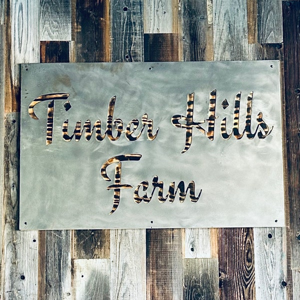 Custom Rusted Metal Sign Personalized Metal Wall Signs Farm Signs ...