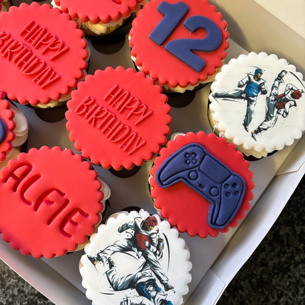 Cupcake Toppers Personalised Edible Icing Discs 2 50mm, 1.5 38mm Pre ...