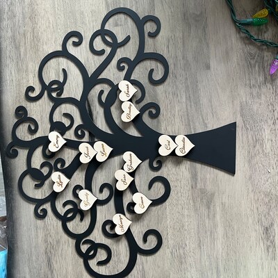 Large Family Tree Wall Hanging Custom Family Tree Metal Family Tree ...