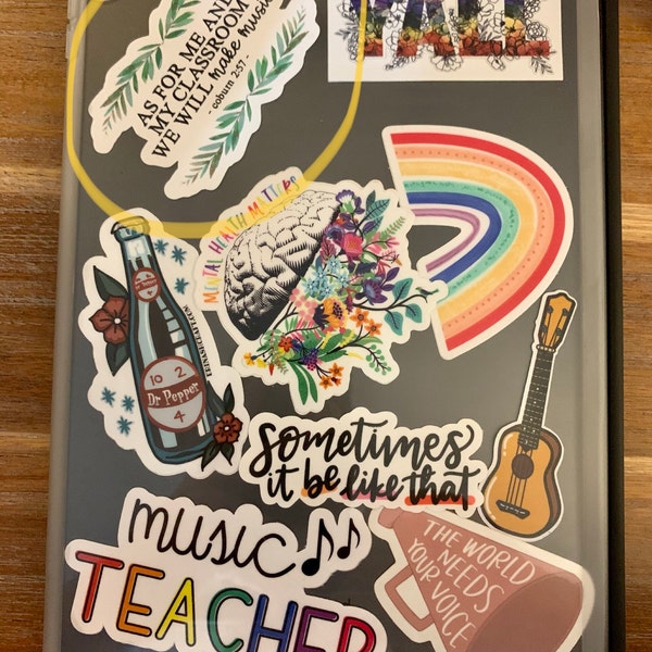 Custom Sticker for Music Teacher, Glossy Sticker, Music Sticker, Gift ...