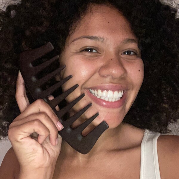 Witches Comb :) - Wide Tooth Curly Hair Walnut Comb - Handmade Comb ...