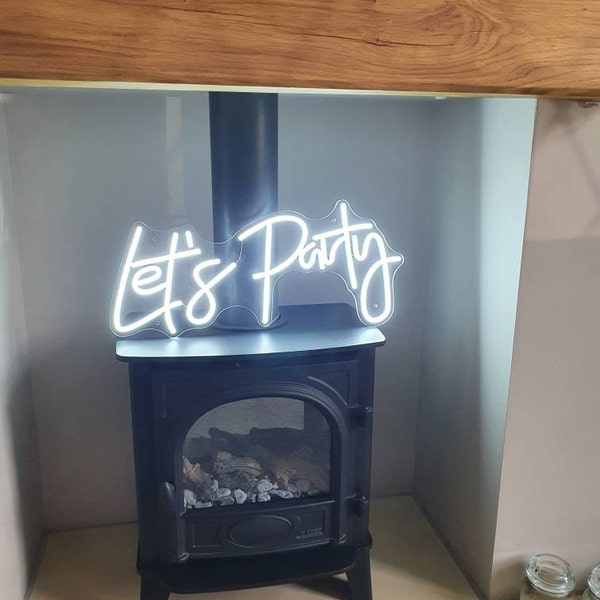 Custom Let's Party Neon Sign Flex Led Neon Light Sign Led Text Custom ...