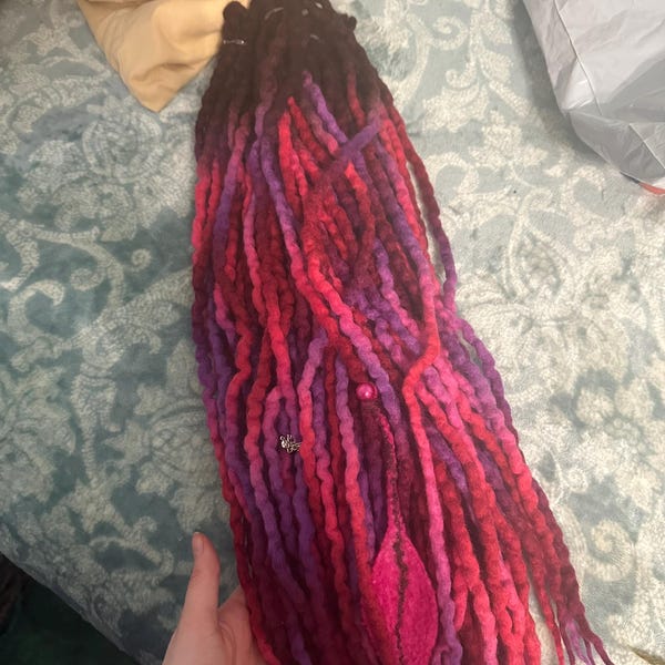 Wool Dreads FLAME 10 DE to Full Set Dreadlocks Extensions Ombre Ocher ...