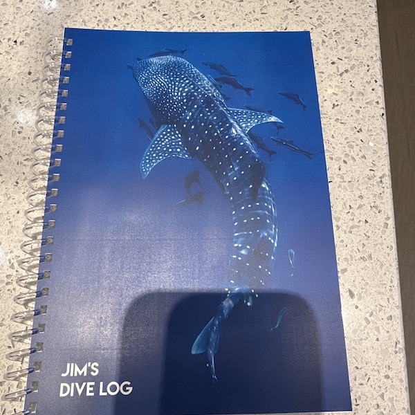 Custom Whaleshark Waterproof Dive Log - Etsy