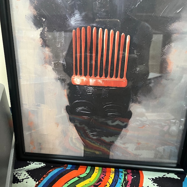 Vintage Afro Hair Comb Digital Printable Wall Art, African Poster ...