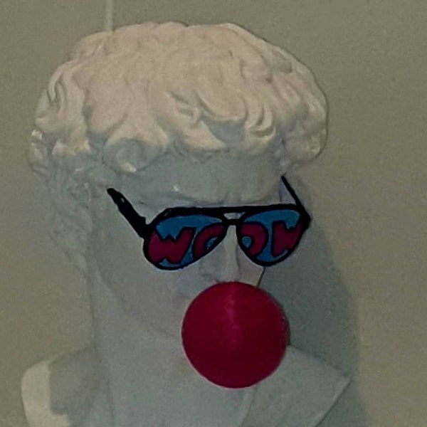 David Bust Woow Pop Art Michellangelo's David Sculpture Hand Painted 8 ...