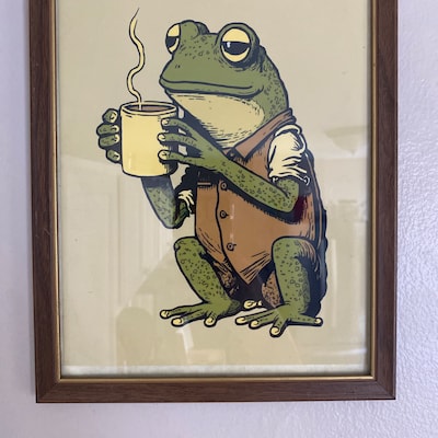 Retro Frog Wall Art, Digital Download Printable Art, 1970s Poster ...