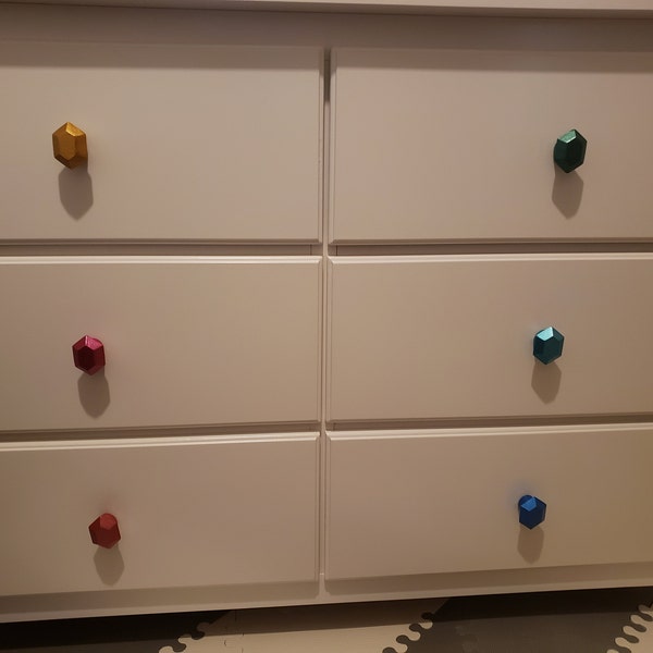 Rupee Furniture Knobs | Legend of Zelda Metallic Gemstone Drawer Knobs ...