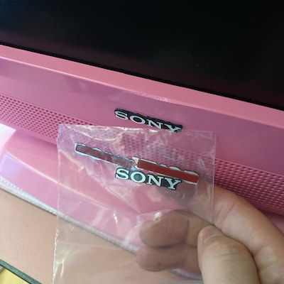 4 X SONY Speaker Sticker Emblem Brushed Aluminium 3D Badge Logo Car ...