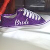 Personalized Plum Purple Wedding Sneakers for Bride Sparkle, Plum ...