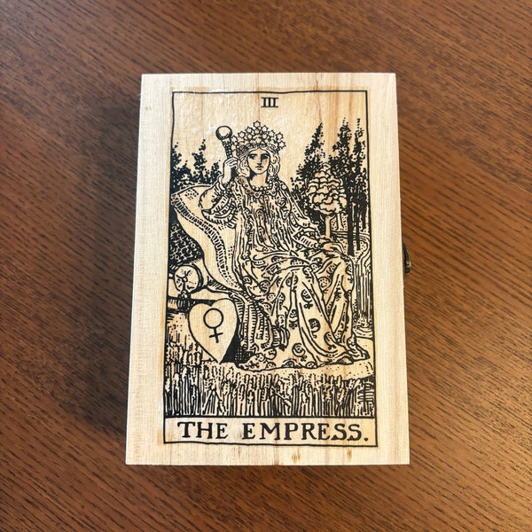 Wooden Tarot Box / Oracle Card Holder / Metaphysical Storage ...