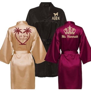 Front & Back Personalized Robes for Women, Add Text, Symbol or Monogram ...