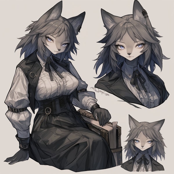 Hoodie Wolf Blue Male Vtuber, Premade Vtuber Model, Wol Boy Vtuber ...