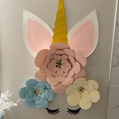 Mermaid Set Flowers Paper Flowers Mermaid Decor Mermaid Theme Party ...