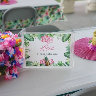 Dessert Bar, Table Sign, Luau Party, Luau Birthday, Luau Decorations ...