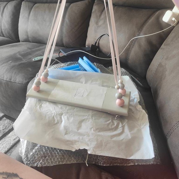 Personalised Peg Doll Pink New Born Gift Shelf Decor Nursery Name Sign ...