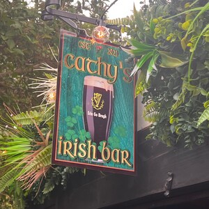 Personalised Pub Shed Hanging Swing Sign With Bracket Garden - Etsy UK