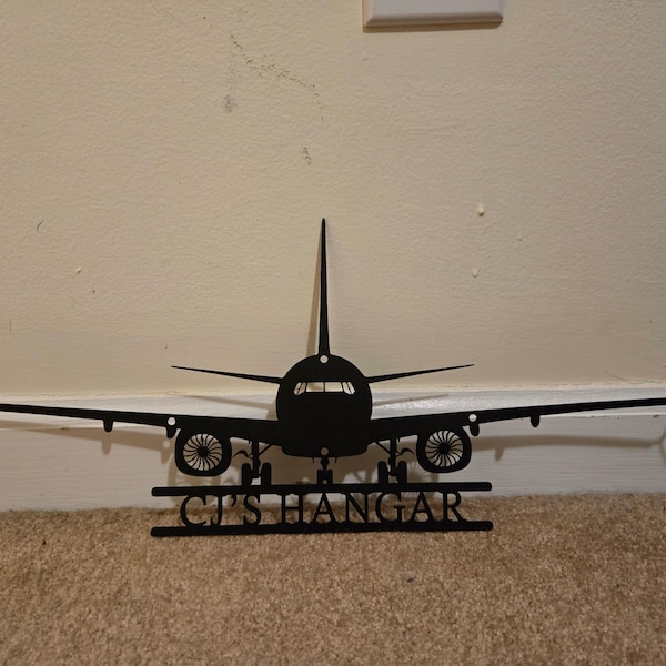 Personalized Airplane Name Sign, Custom Aviation Gift, Aircraft Name ...